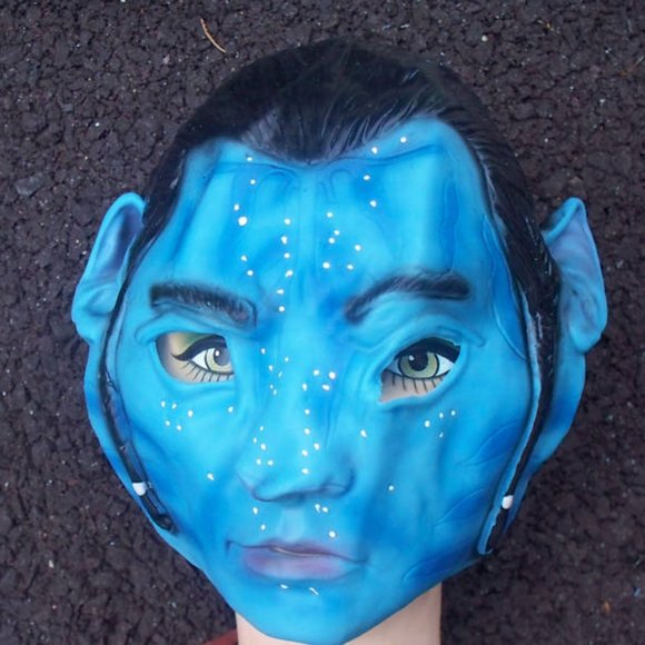 Rubie's | Accessories | Avatar Blue Mask Jake Sully Blue Vinyl Mask ...